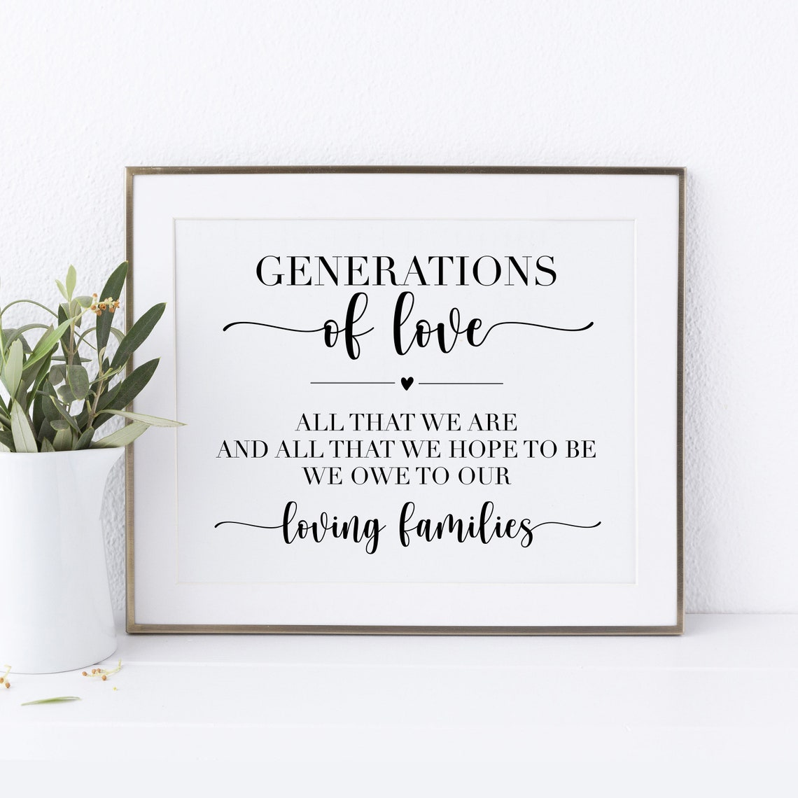 Generations of Love Printable. Generations of Love Sign. Generations of ...
