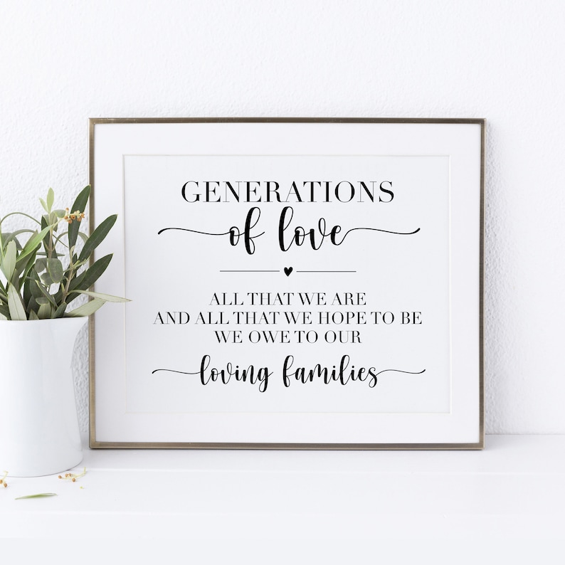 Generations of Love Printable. Generations of Love Sign. - Etsy