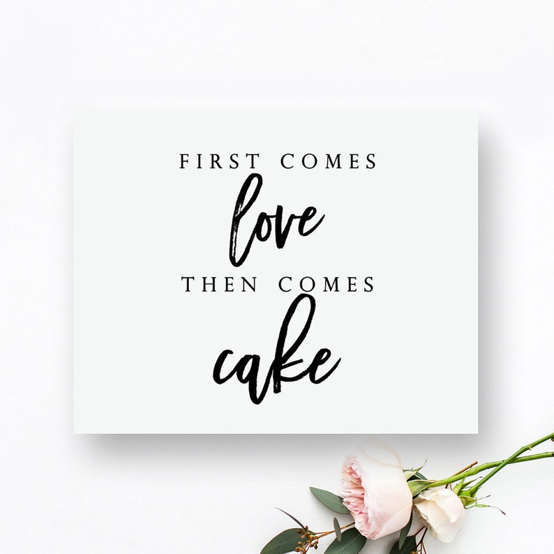 Printable Cake Sign. Cake Sign Wedding. Wedding Cake Sign. - Etsy