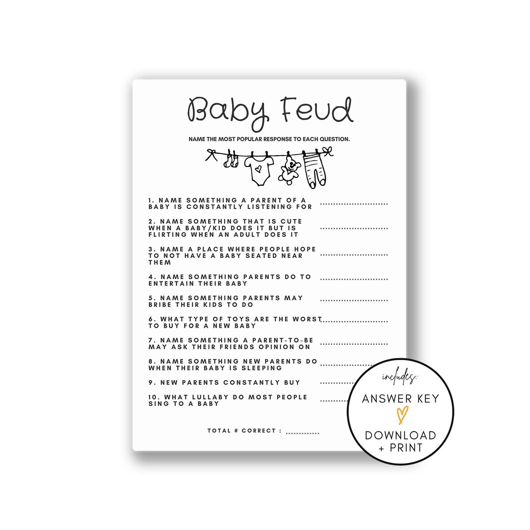 PRINTABLE Baby Feud Game Baby Games With Answers Gender Etsy printable-baby-feud-game-baby-games-with-answers-gender-etsy