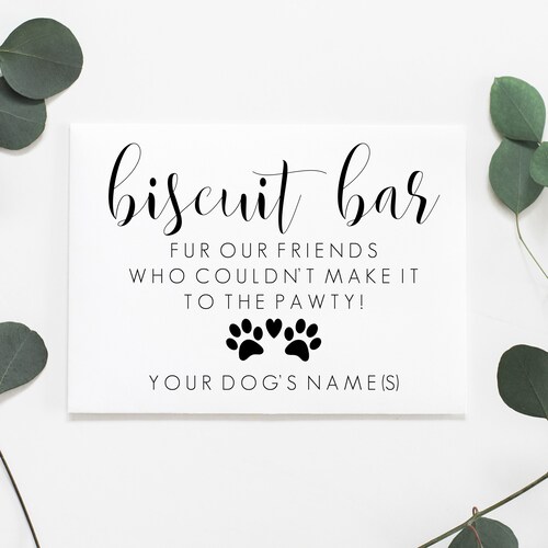 Doggie Treats Sign Pet Party Favor Wedding Sign Biscuit Bar - Etsy