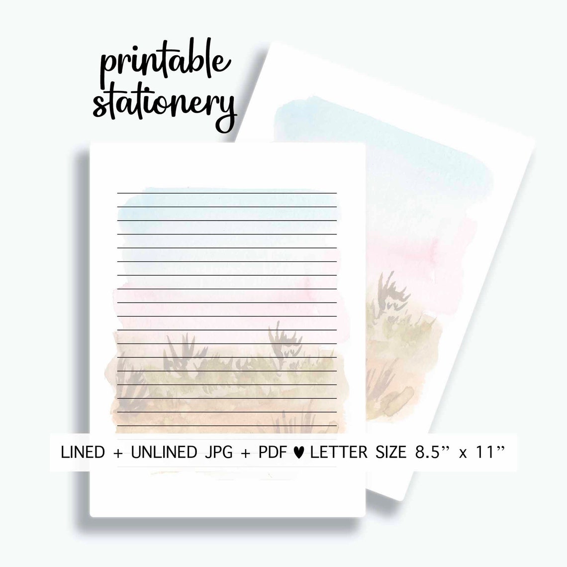 Printable Desert Stationery. Desert Letter Paper. Desert - Etsy