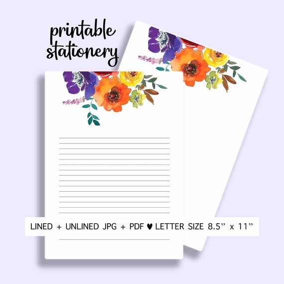 Floral Printable Paper. Floral Journal Printable. Floral - Etsy