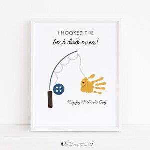 Fathers Day Handprint Art Printable, DIY Gift for Dad From Kid, Instant ...