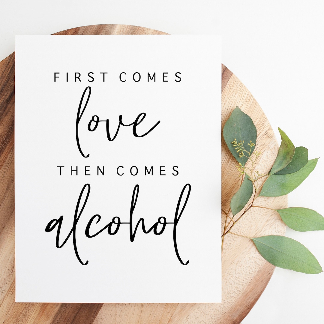 Printable Alcohol Sign. Alcohol Printable. Alcohol Wedding - Etsy