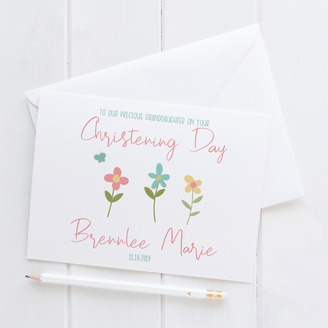 Baptism Card. Baptism Card Girl. Baptism Cards for Girl. Card - Etsy