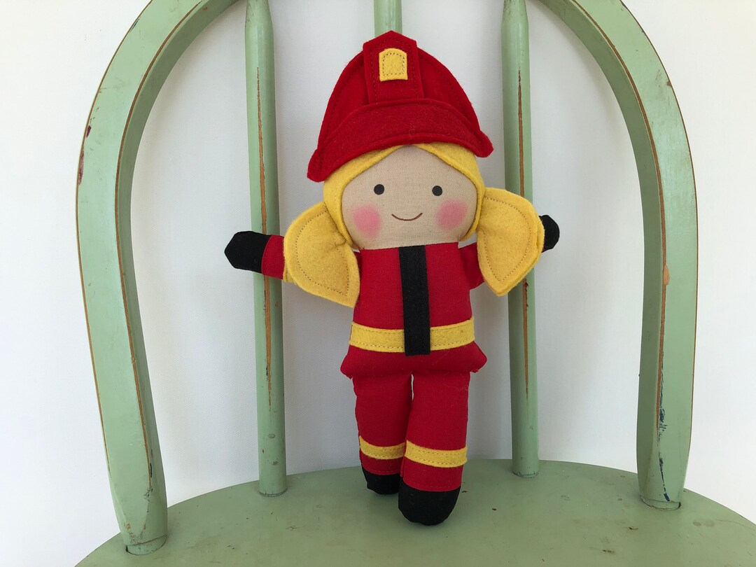 Little Girl Firefighter Rag Doll, Perfect for Imaginative Play! - Etsy