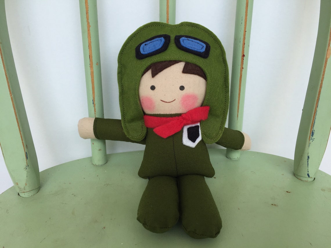 Aviator Little Boy Rag Doll Perfect for Imaginative Play - Etsy