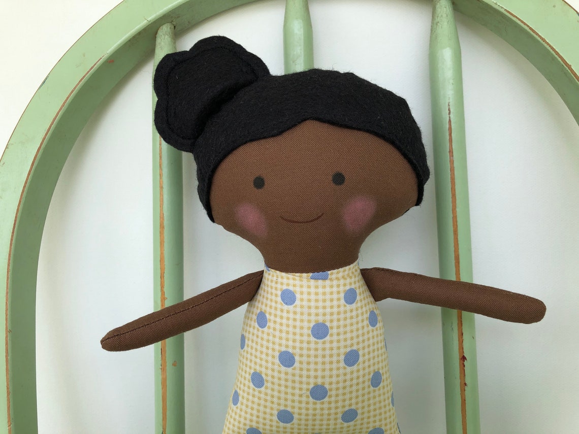 Black African American handmade rag doll perfect for | Etsy