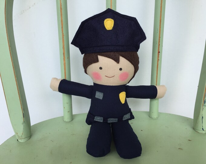 Policeman Policewoman Rag Doll Perfect for Imaginative | Etsy