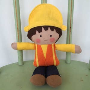 Construction Worker, Rag Doll, Perfect for Imaginative Play - Etsy