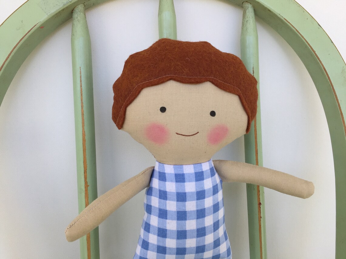 Little boy handmade rag doll perfect for imaginative play | Etsy