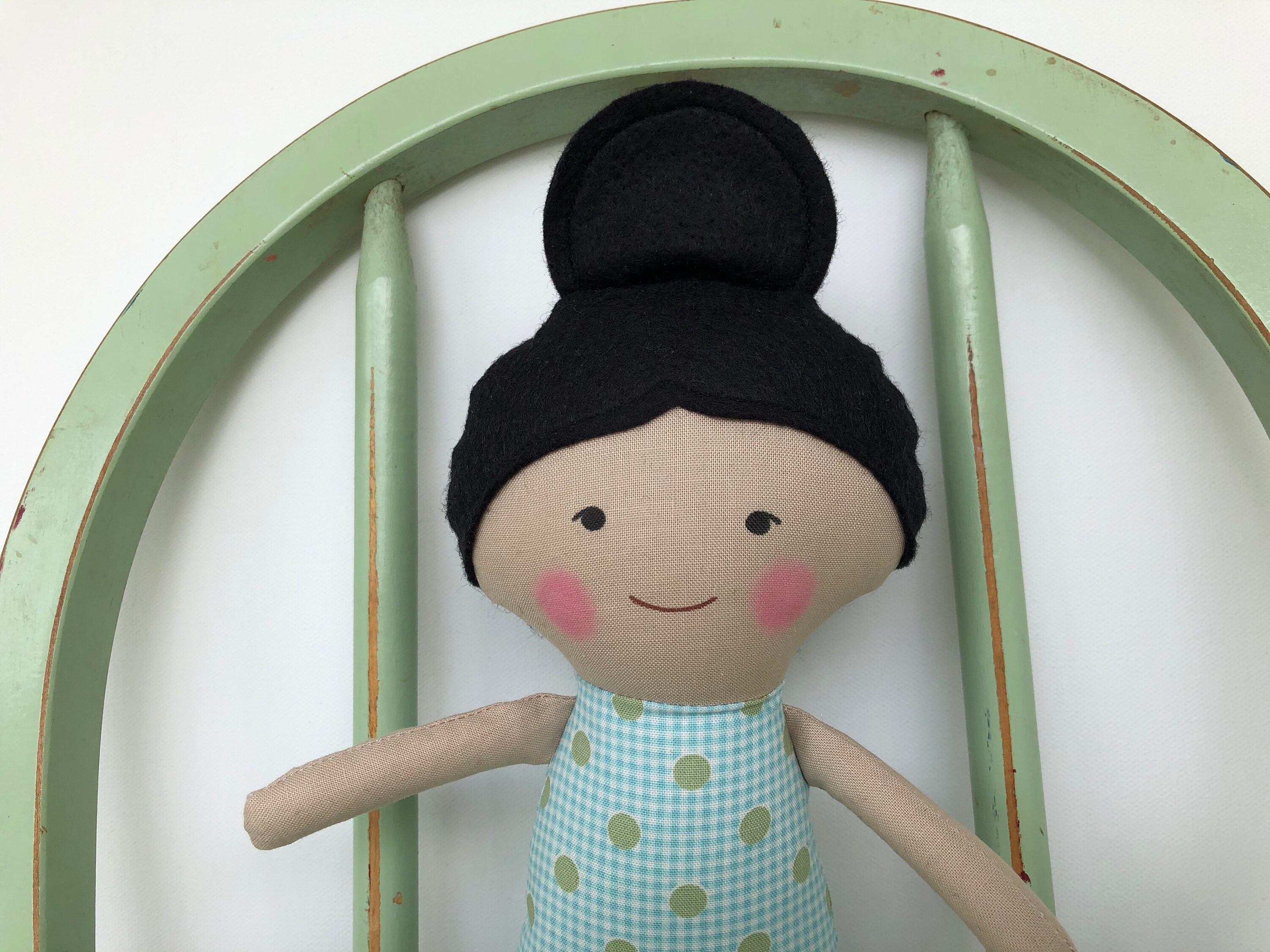 Handmade Asian rag doll perfect size for small hands | Etsy