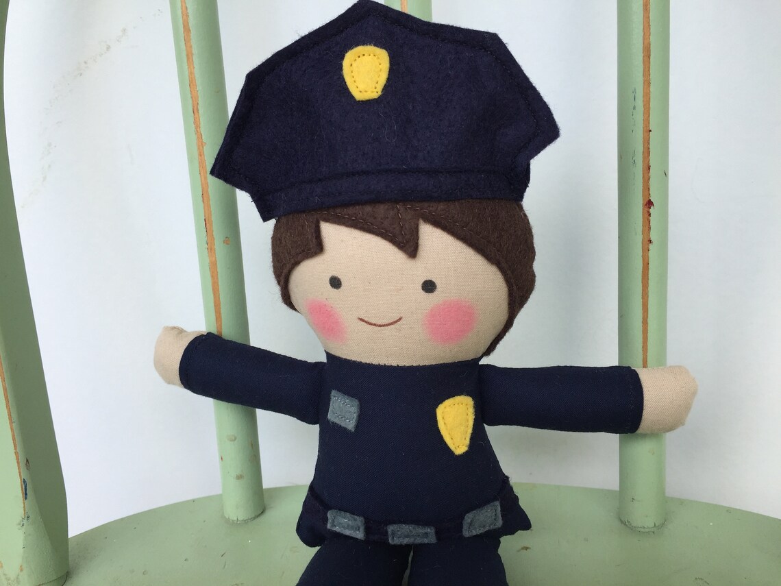 Policeman Policewoman Rag Doll Perfect for Imaginative - Etsy