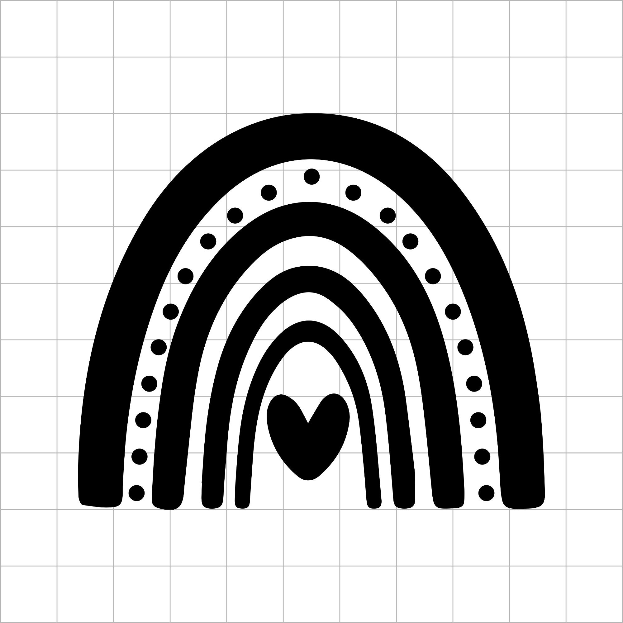 Boho Rainbow SVG Rainbow Clipart Rainbow With Heart Cut - Etsy Canada