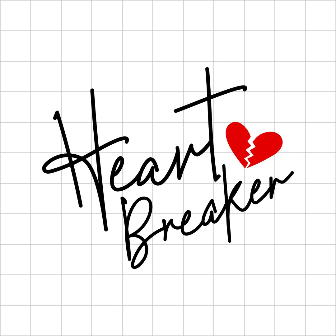 Heart Breaker Png Svg Dxf, Valentines Day Design, Broken Hearted ...