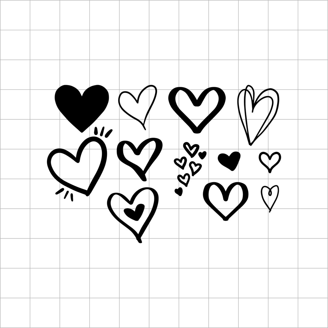 Hearts Designs SVG / JPEG / PNG / Dxf Files - Instant Digital Download ...