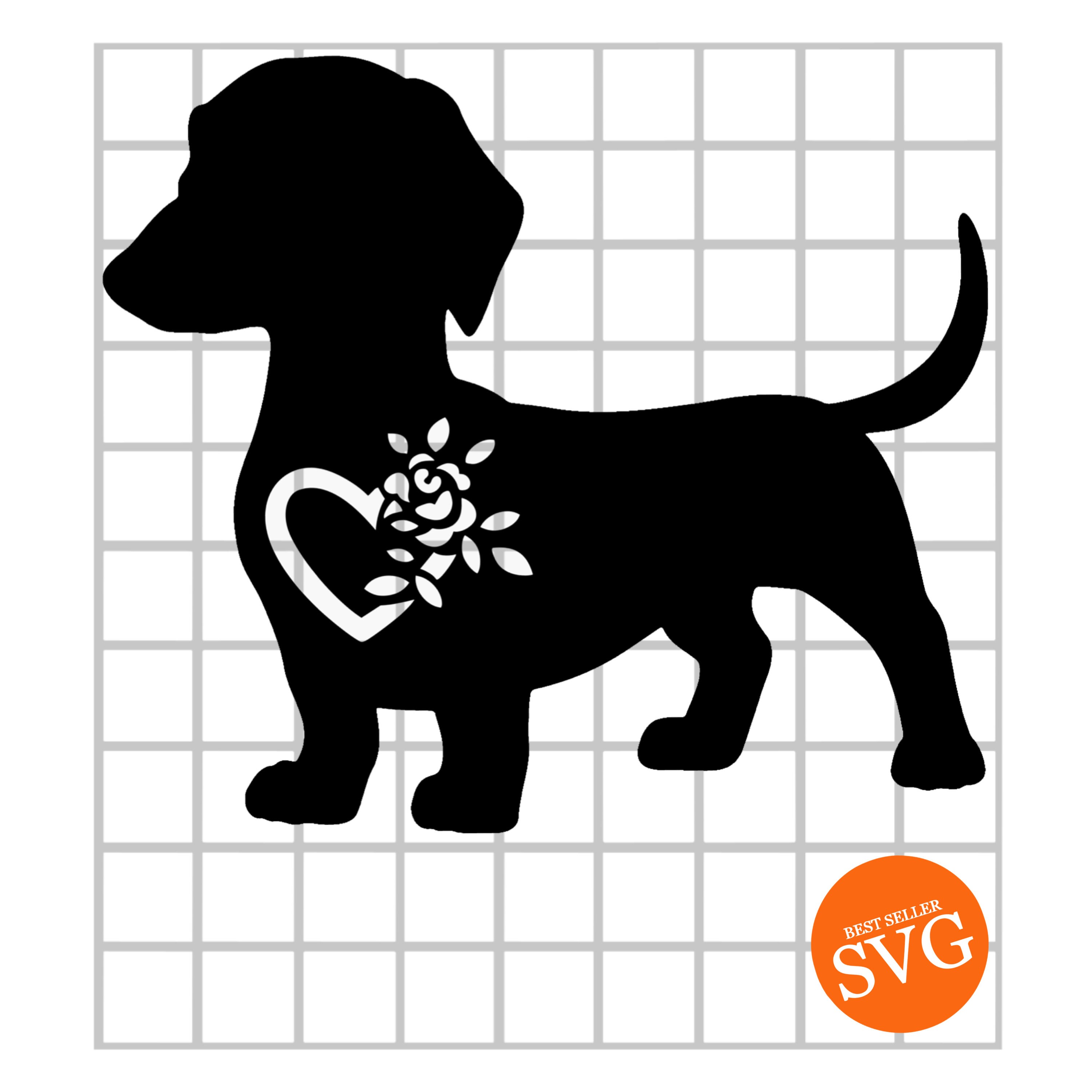 Daschund Heart Svg, Dog Svg, Weiner Dog Heart SVG File, Animal Svg ...