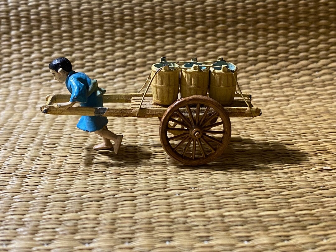 Japanese Miniature Barrel Cart - Etsy