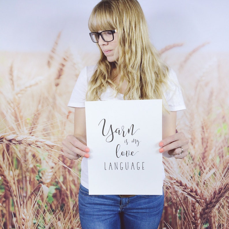 Yarn is My Love Language Knitting and Crochet Wall Art Digital - Etsy