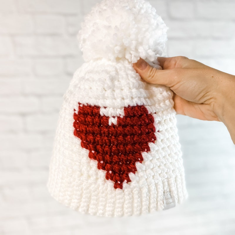Crochet Heart Hat - Etsy