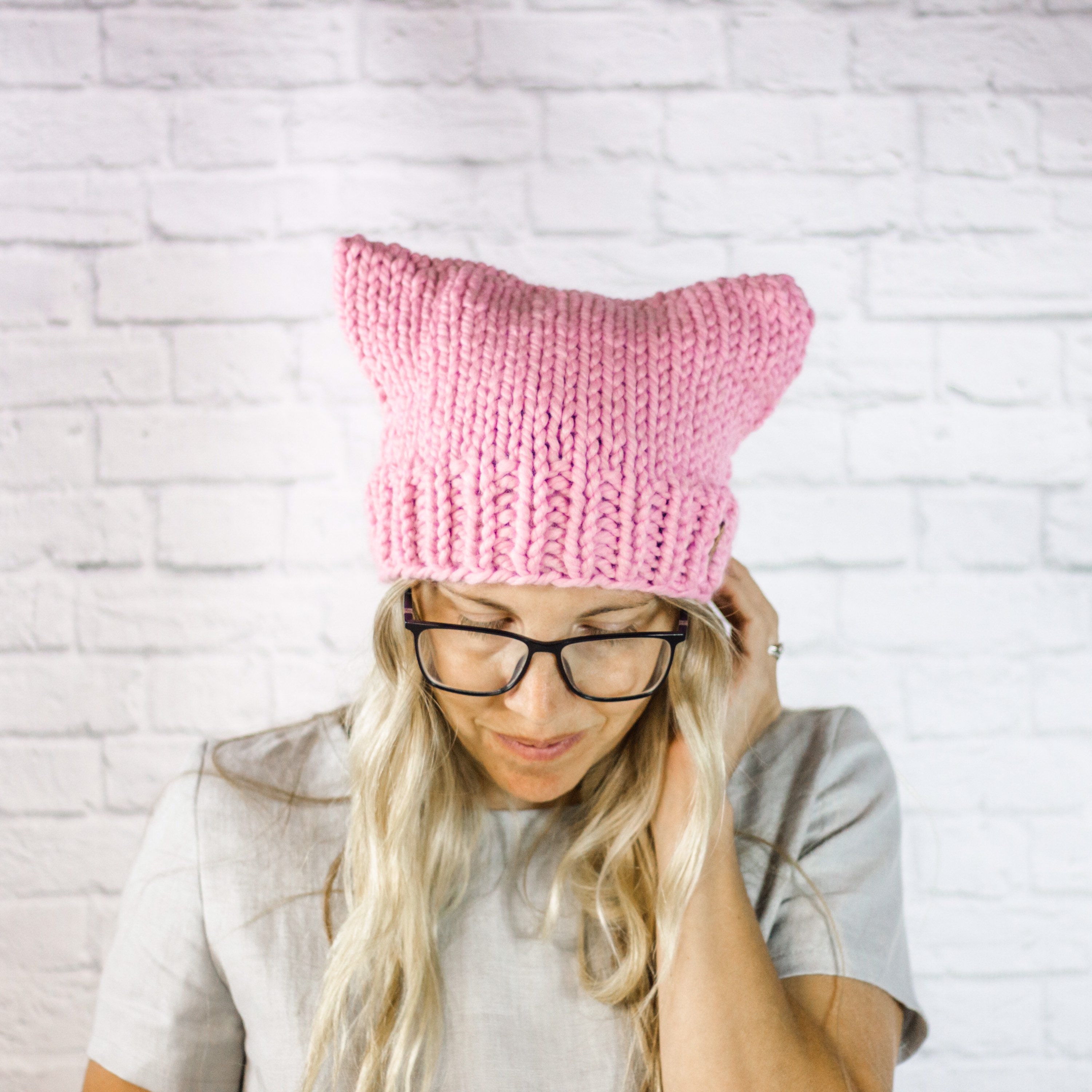 Pink Pussy Hat Pussyhat Project Pussy Cat Ears Hat Pink Cat Hat With Ears Feminist Hat