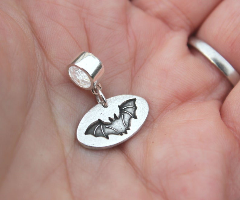 Pandora bat charm silver bat charm tiny silver bat bat | Etsy