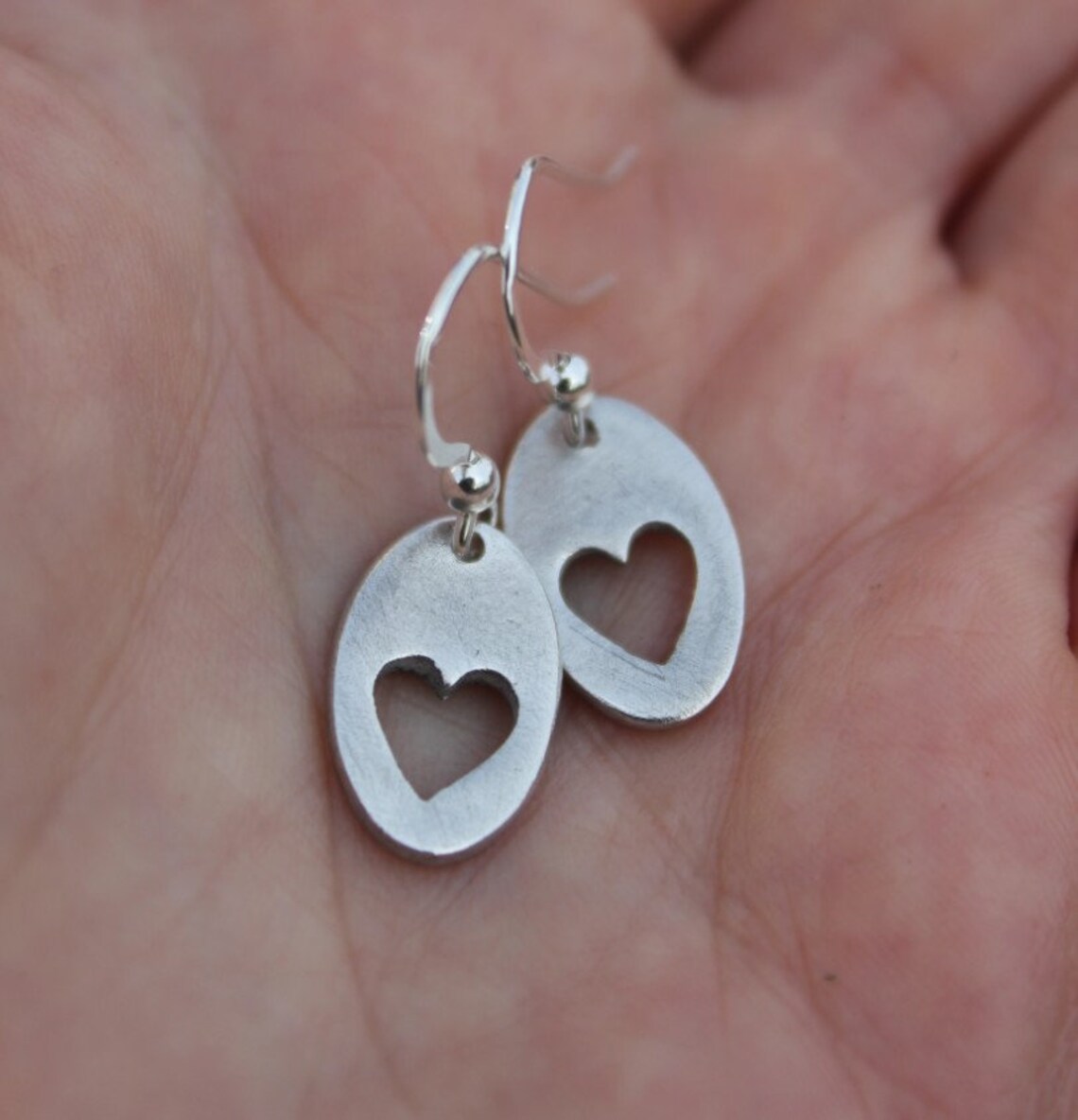 Cut Out Heart Earrings Wedding Earrings Bridal Earrings - Etsy