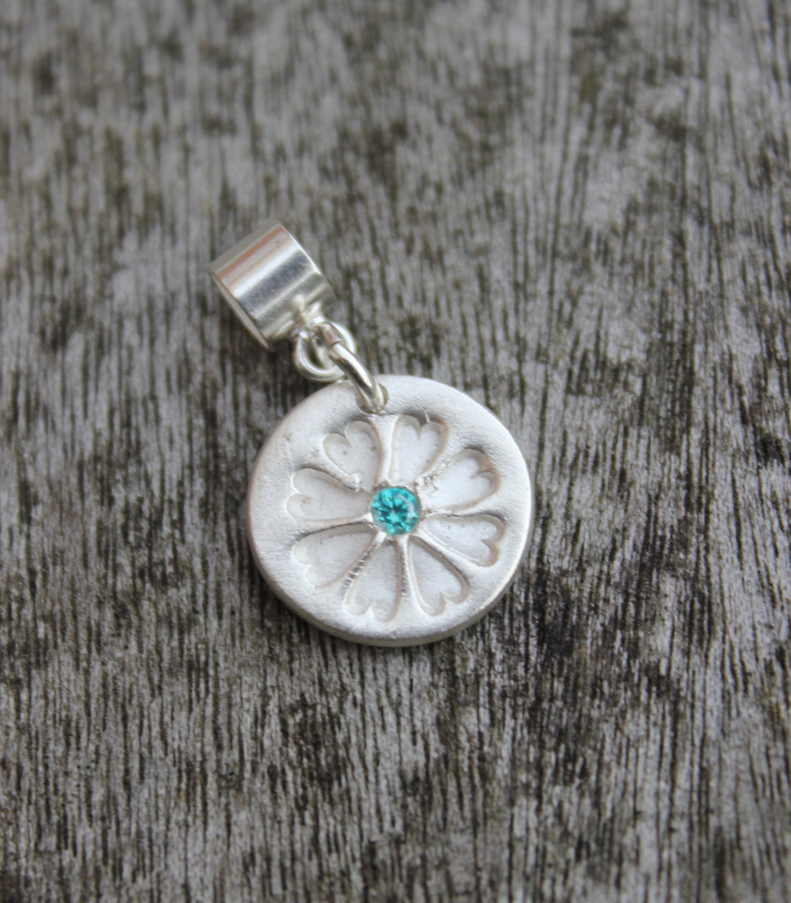 Ruby Flower Charm Heart Flower Charm Ruby Pandora Charm | Etsy UK