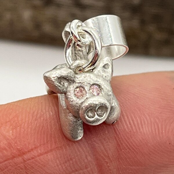 Pink Pig Charm - Etsy