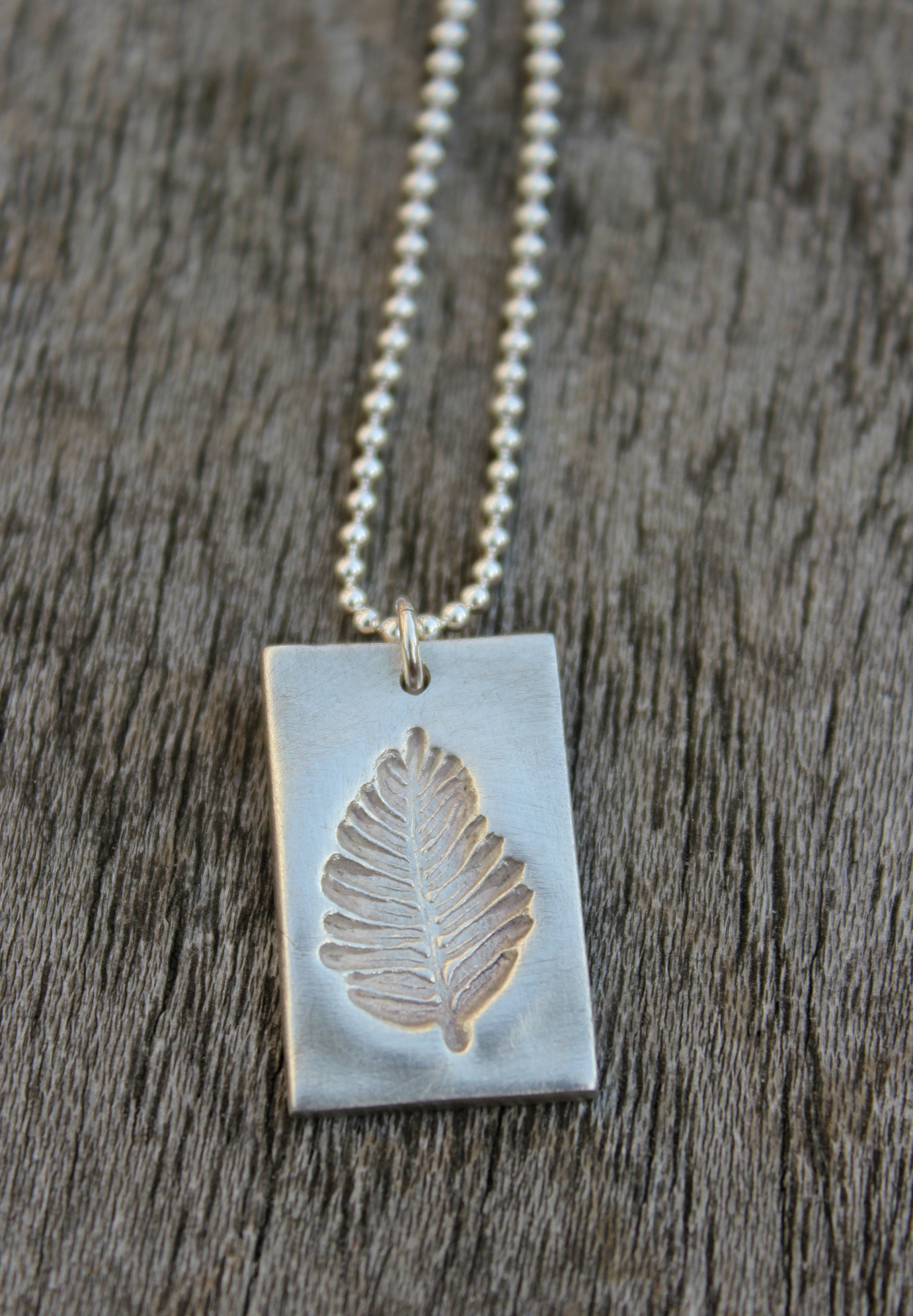 Silver Fern Leaf Necklace, Fern Jewellery, Silver Botanical Pendant ...