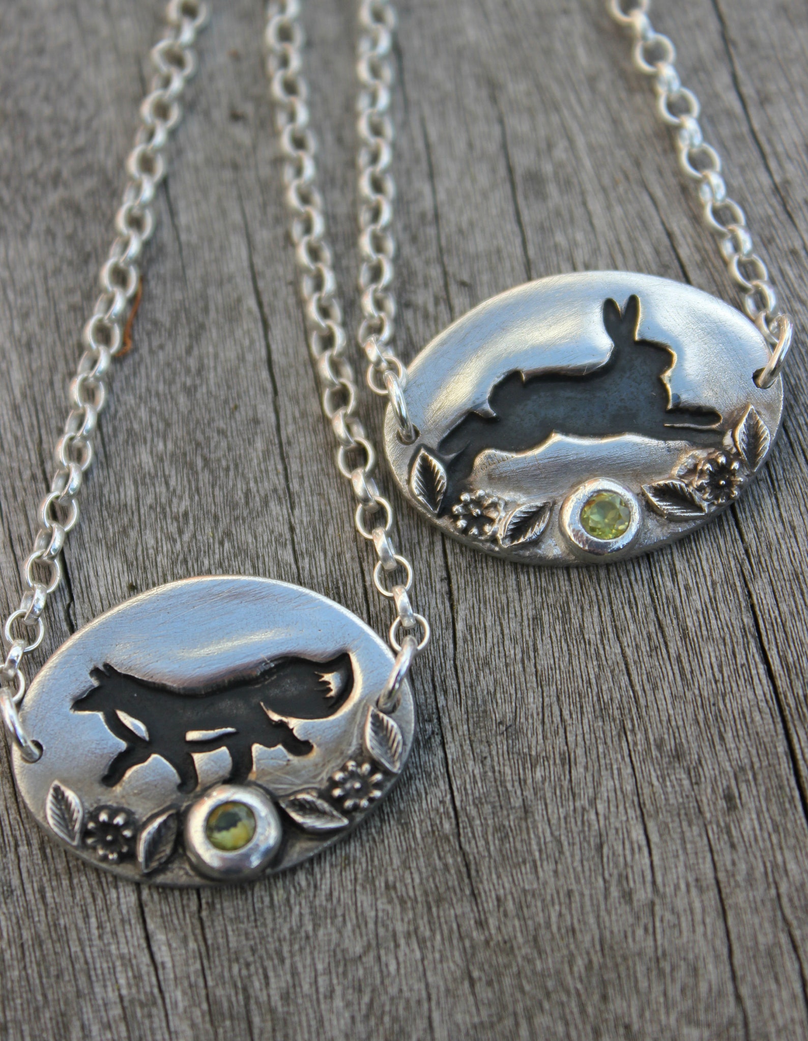 Silver Hare Pendant, Leaping Hare Necklace, Running Hare, Silver Hare ...
