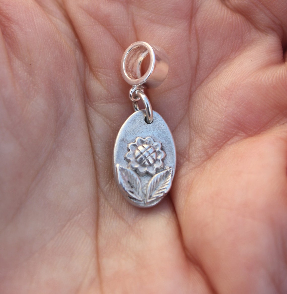 Sunflower Charm Sunflower Chain Sunflower Necklace Pandora - Etsy