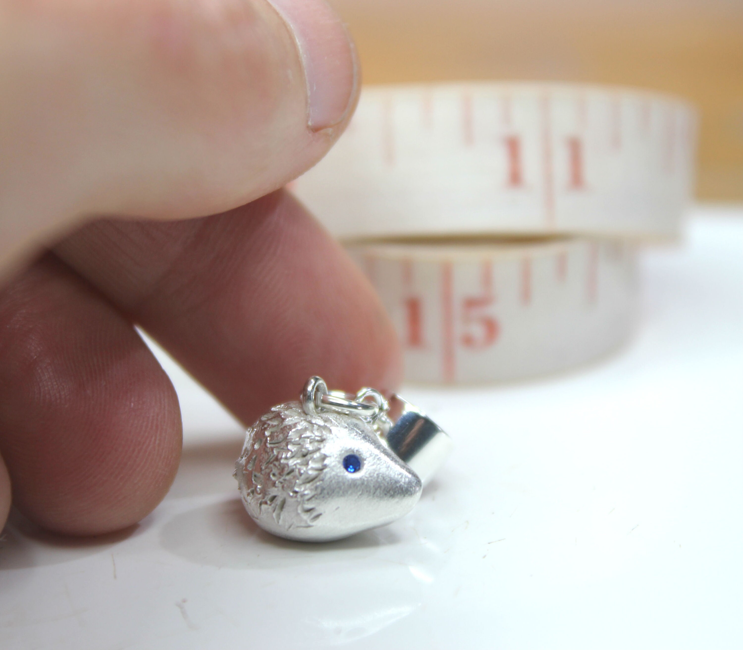 Solid Silver Hedgehog Charm Hedgehog Mom Charm Christening - Etsy UK