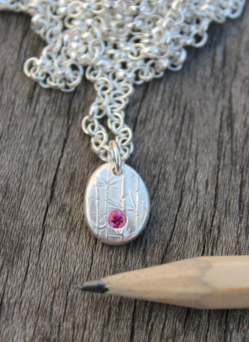 Ruby Charm Pendant Ruby Necklace July Birthstone Pendant - Etsy