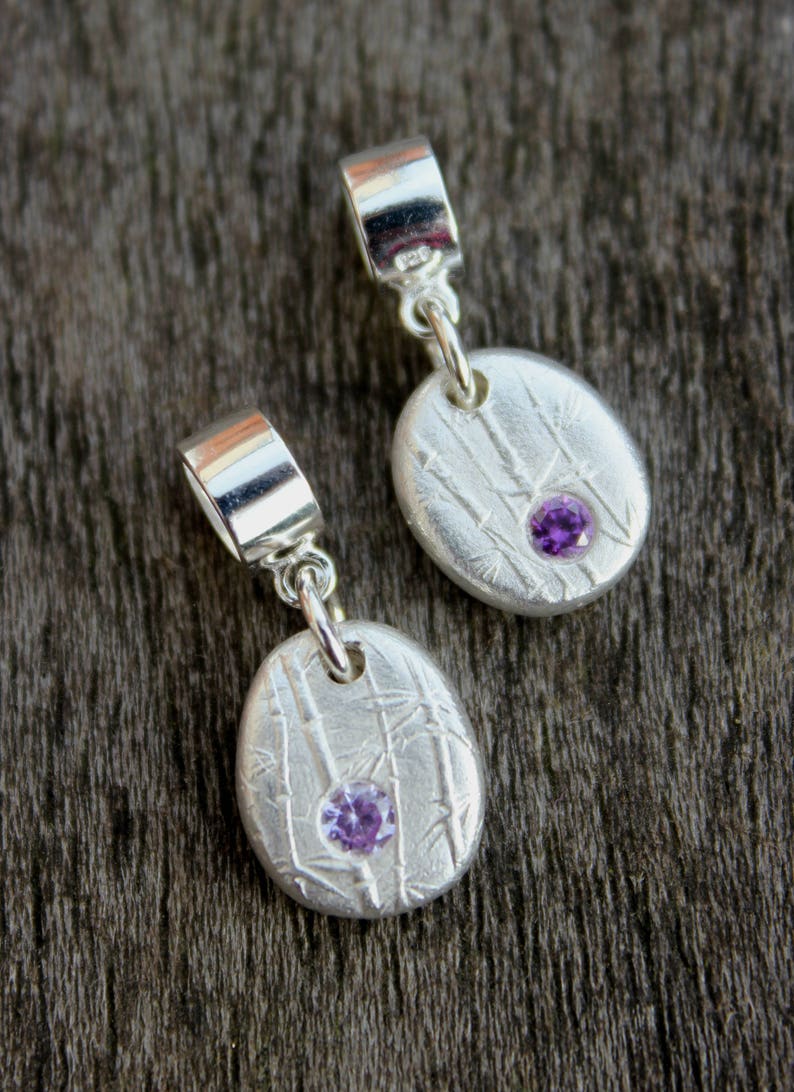 Amethyst Pandora Birthstone Charm, Birthstone Pebble Charm, Silver ...