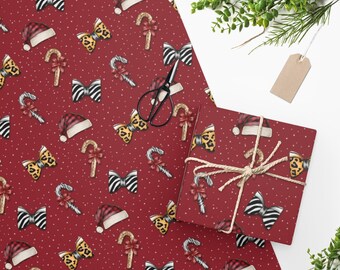 Christmas Leopard Wrapping Paper - Etsy