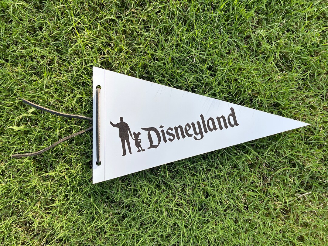 Disneyland Pennants. Walt Disney and Mickey Holding Hands. Mickey ...