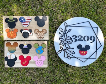 Mickey Address Sign - Etsy