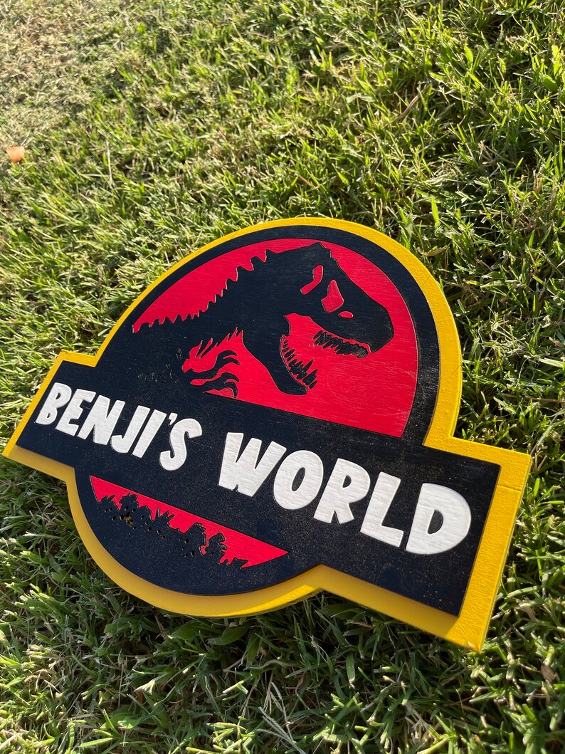 Personalized Jurassic World Sign - Etsy