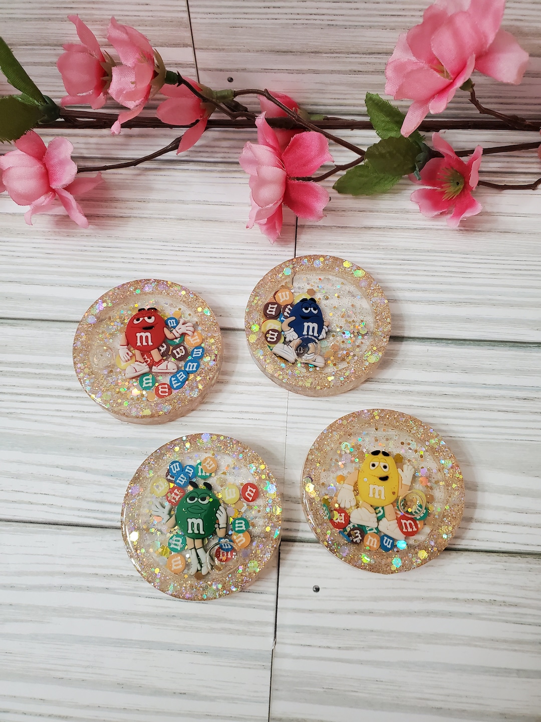 Chocolate Candy Popsocket Badge Reel Shaker M&m's Resin Glitter Phone ...
