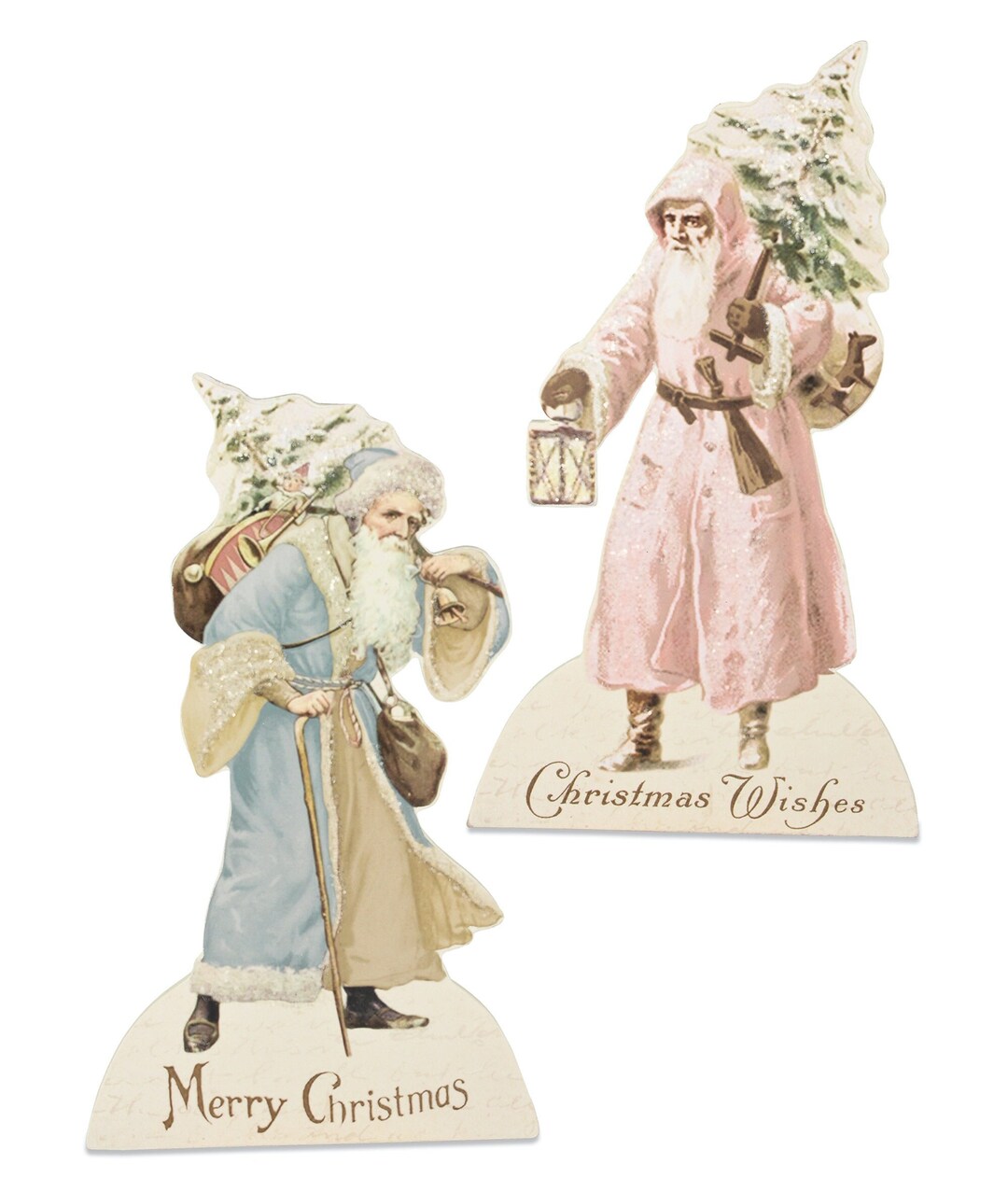 Vintage Santa Sign, Bethany Lowe Designs, Pastel Santa, Vintage Santa ...