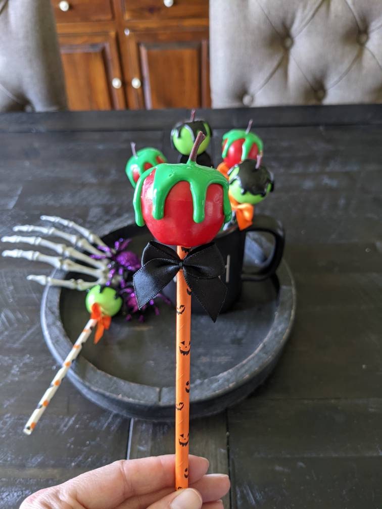 Mini Poison Apple Mug Topper, Halloween Tiered Tray Decor, Faux ...