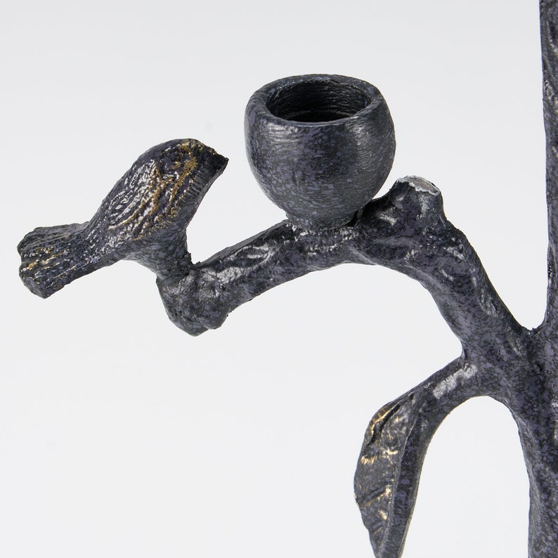 Birds on Branch Candle Holder, Three Taper Candle Holder, Iron Candle ...