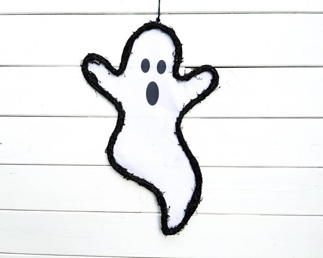 Ghost Door Hanger, Halloween Door Hanger, Ghost Front Door Decor, Ghost ...