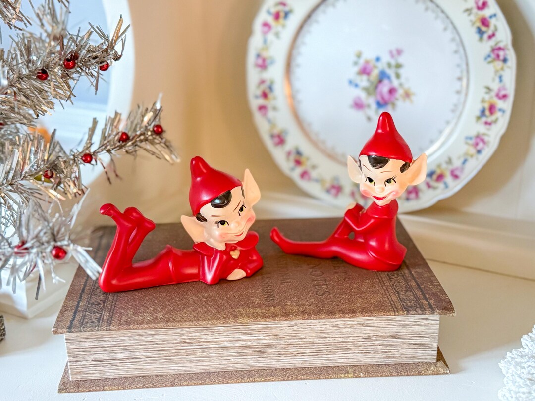 Retro Elf Figurine, Pixie Elf Figure, Vintage Elf, Kitschy Christmas ...