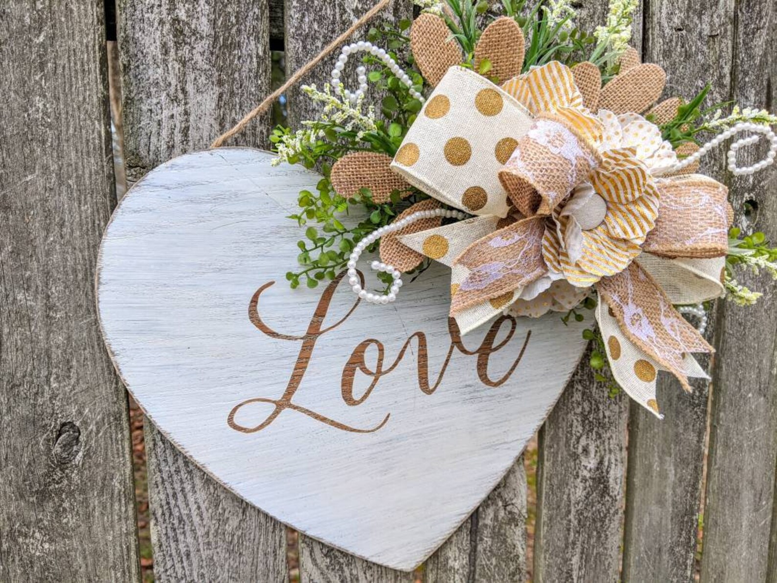 Valentine's Love Sign Rustic Heart Door Hanger Wedding - Etsy