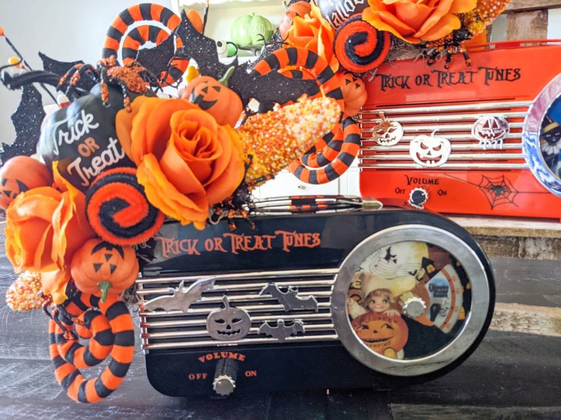 Retro Halloween Centerpiece Haunted Radio Vintage Halloween - Etsy