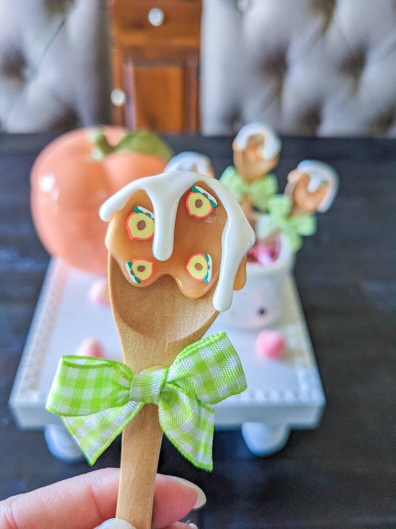 Fake Peaches and Cream Mini Spoon Peach Tiered Tray Decor - Etsy