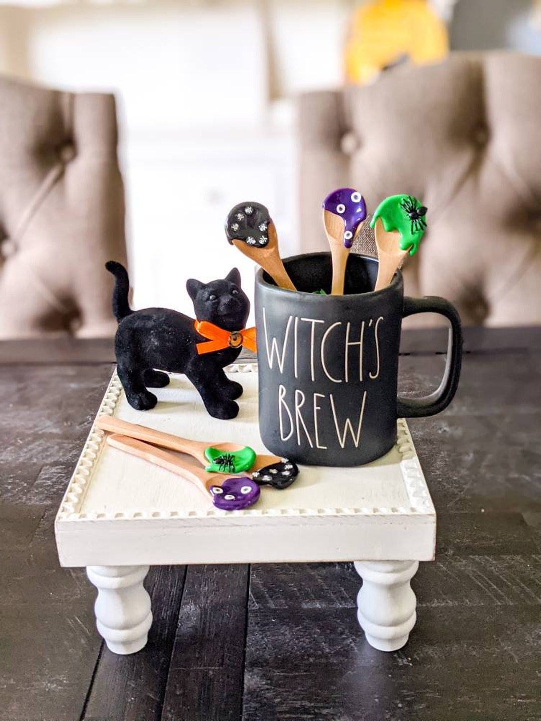 Witch's Brew Mini Spoons, Halloween Mug Toppers, Halloween Tiered Tray ...